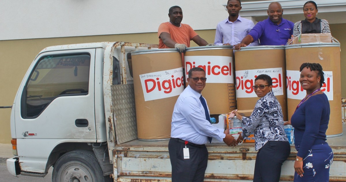 Digicel Barbados staff give to hurricane-ravaged neighbours - Loop News