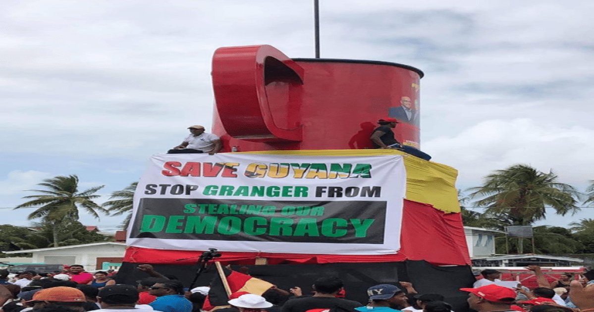 Guyana opposition supporters protest alleged election rigging - Loop News