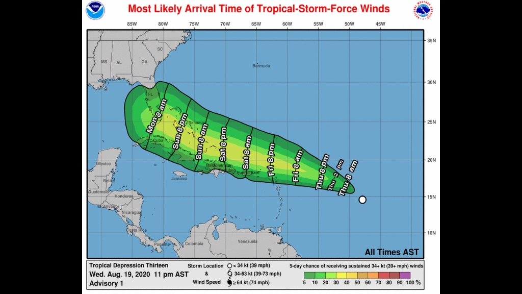 Tropical Depression 13 forms in the Atlantic - Loop News