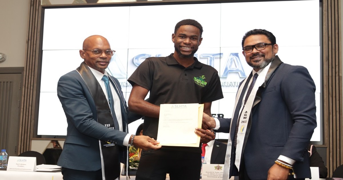 Young St Lucian entrepreneur awarded complimentary SLHTA membership - Loop News