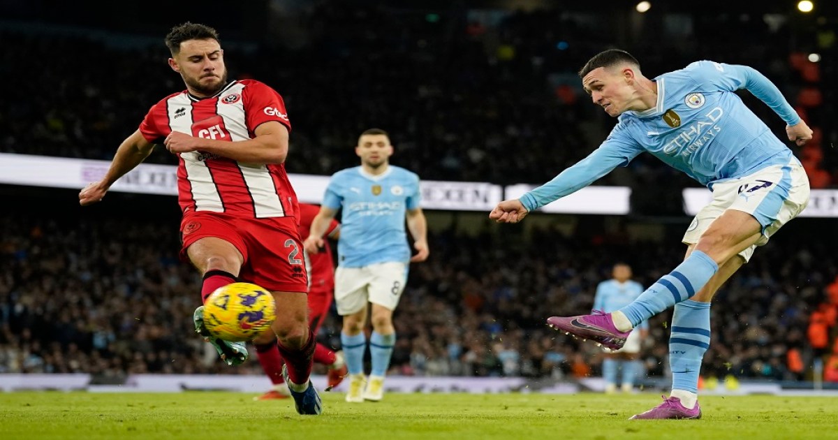 Man City within 2 points of leader Liverpool after beating Sheffield ...