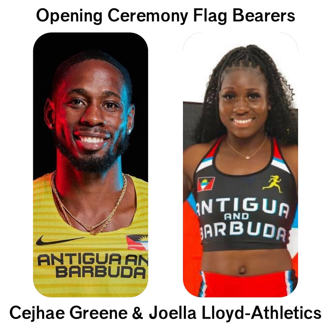 Two sprinters named Antigua and Barbuda's Olympic flag bearers - Loop News