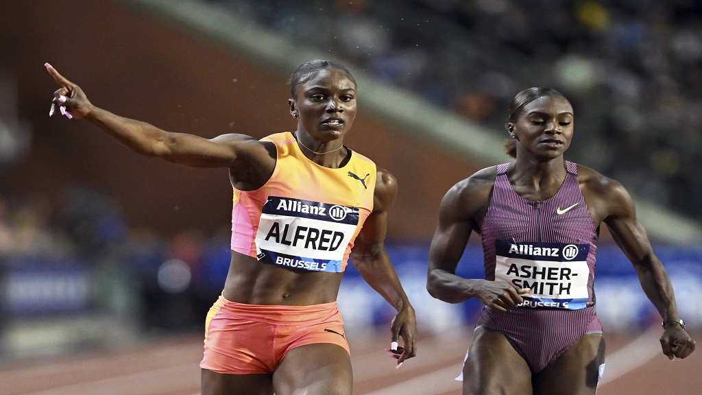 Julien Alfred wins 100m Diamond Trophy, edges out Dina Asher-Smith ...