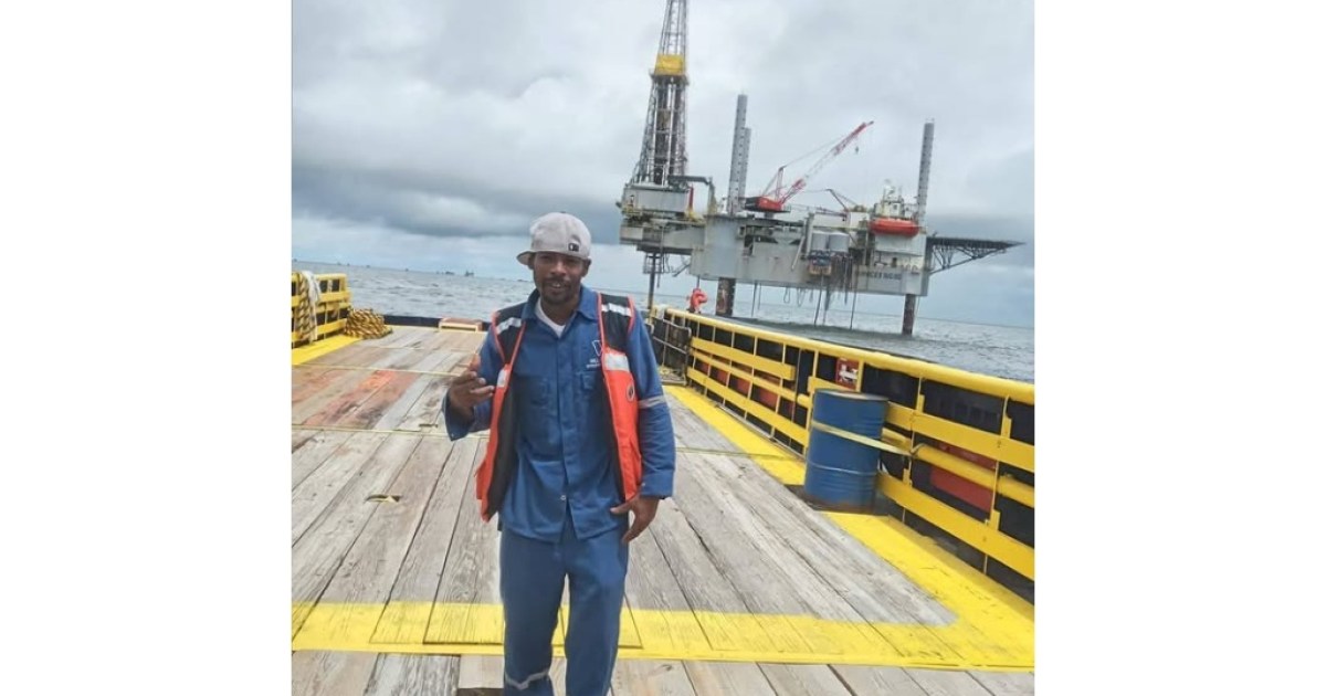 oil rig worker missing