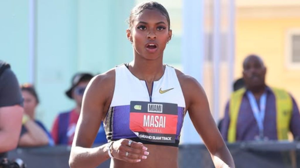 Masai Russell runs second-fastest 100m hurdles in history at Grand Slam ...
