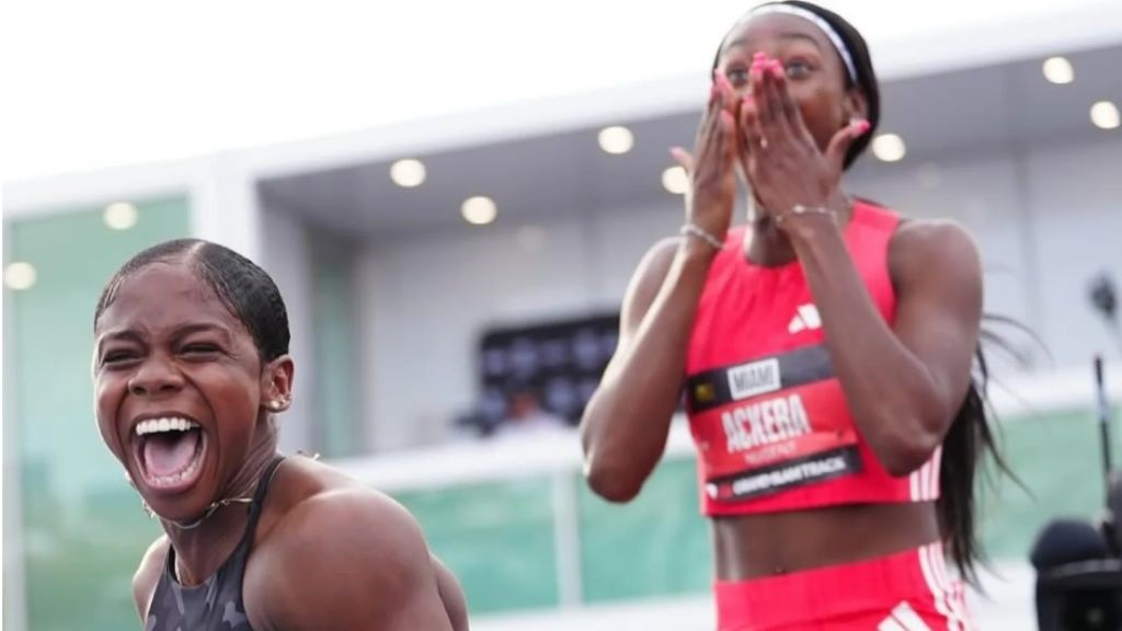 Jamaica's Ackera Nugent wins 100m hurdles, McLaughlin-Levrone fifth at ...